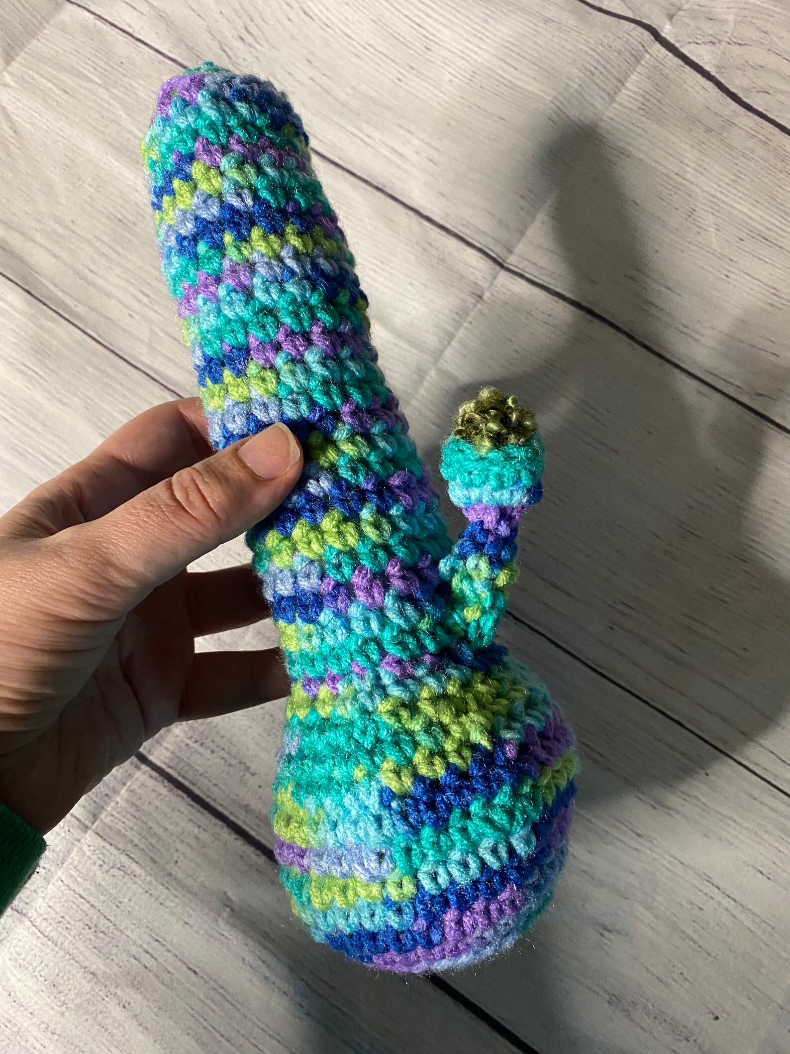 Catnip Bong Kicker, Catnip Crochet, Crochet Cat Kicker, Crocheted Cat ...