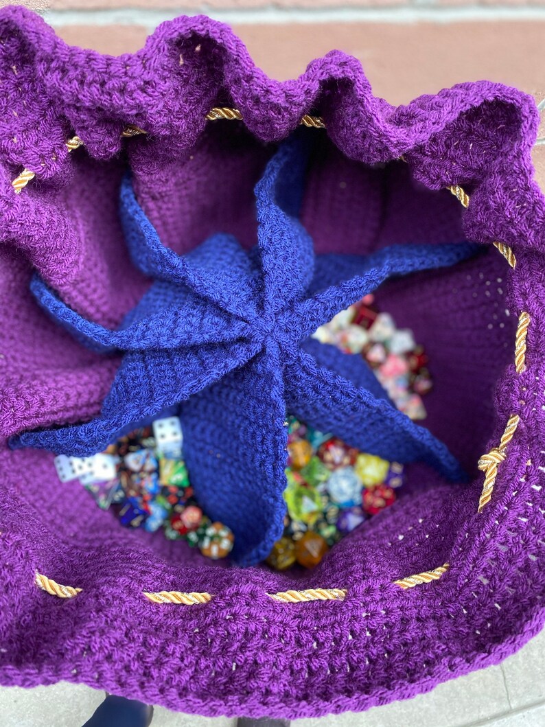 PDF PATTERN Large Dice Bag Crochet Pattern Segmented Bag - Etsy