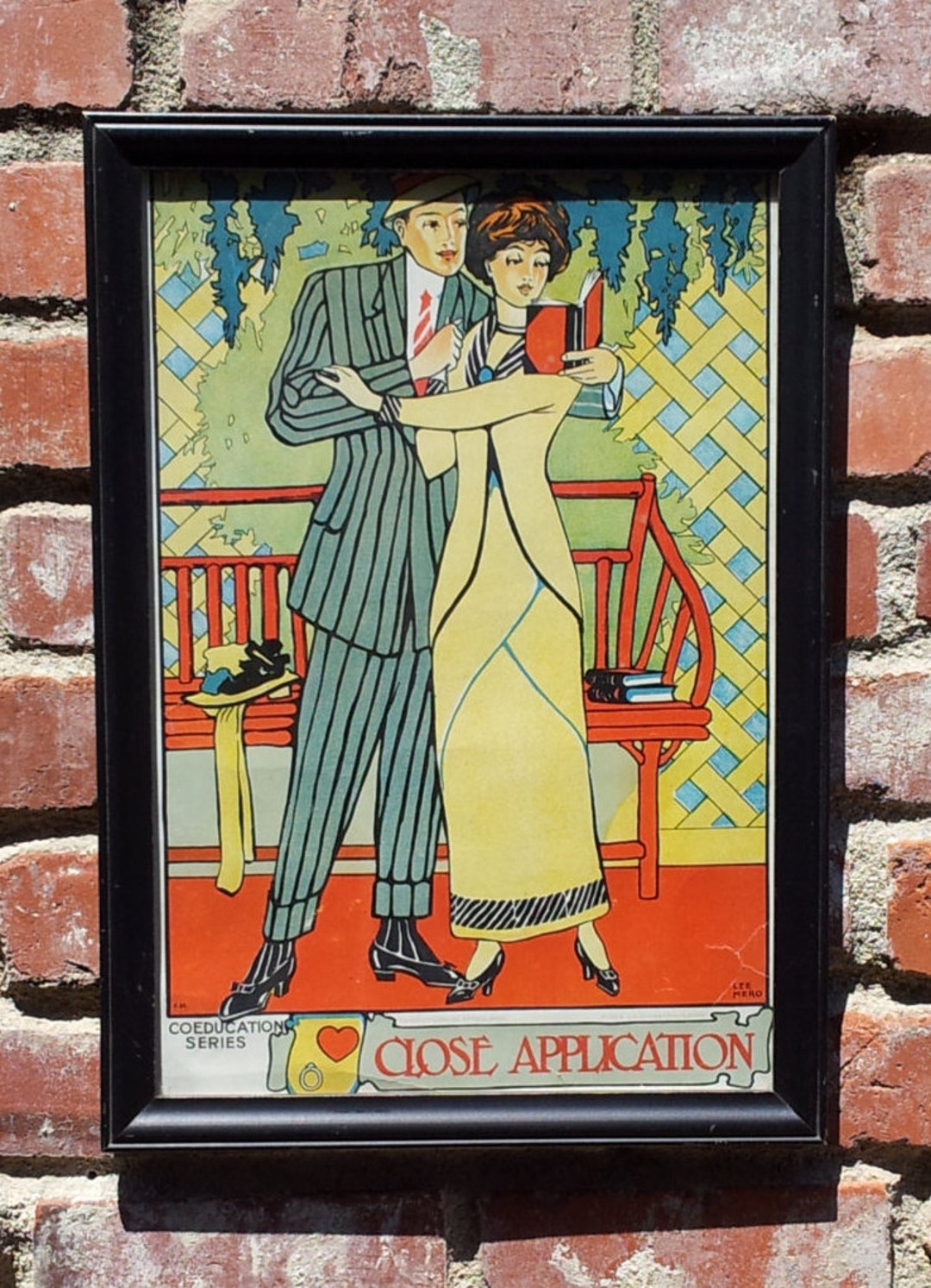 Lee Mero Lithograph Circa 1930 close Application Vintage - Etsy