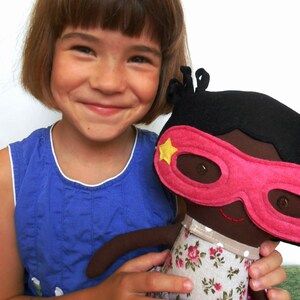 Black Super Hero Girl Rag Doll, Superhero Fabric Doll, Black Lives ...