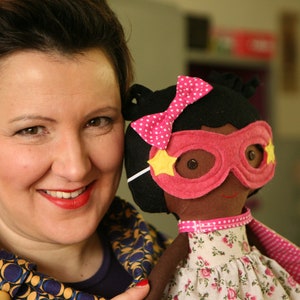 Black Super Hero Girl Rag Doll, Superhero Fabric Doll, Black Lives ...