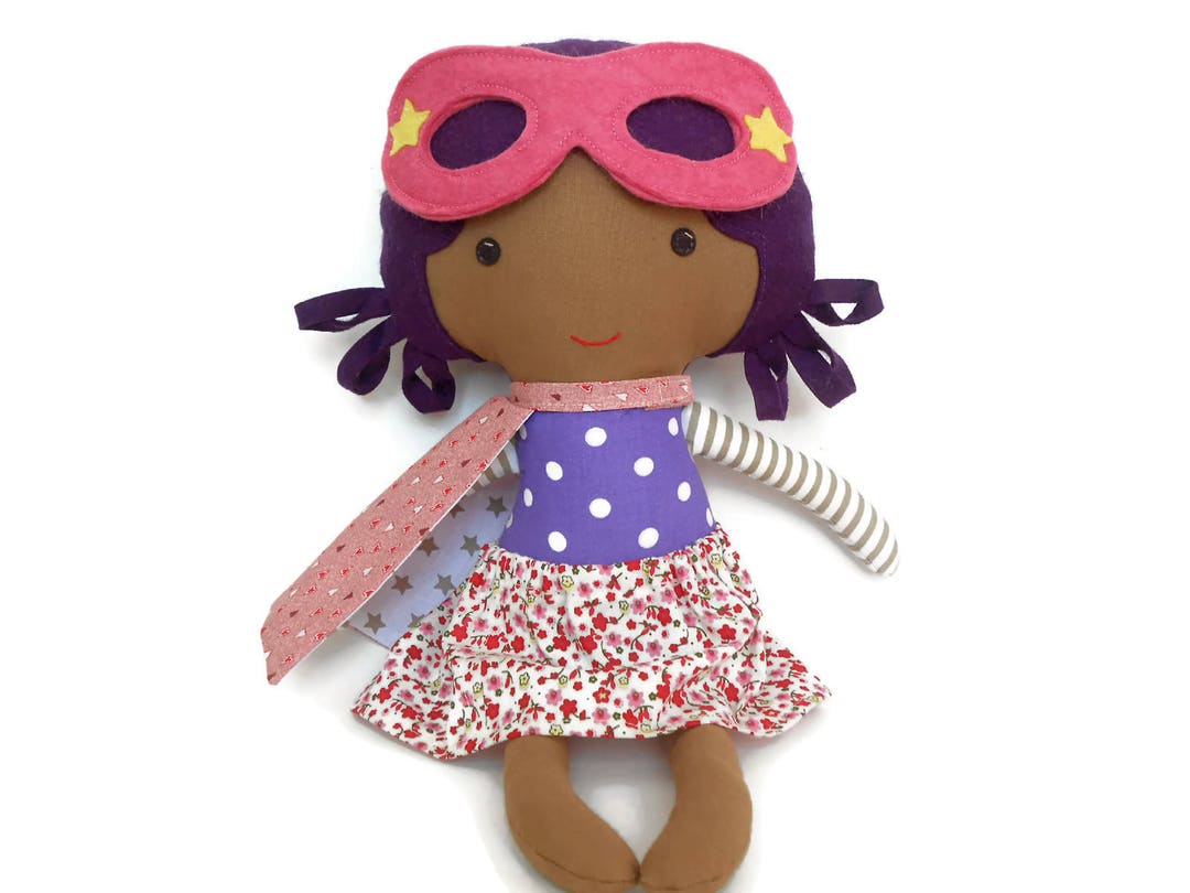 Supergirl Superhero Black Rag Doll Superhero Cape, Black Lives Matter ...