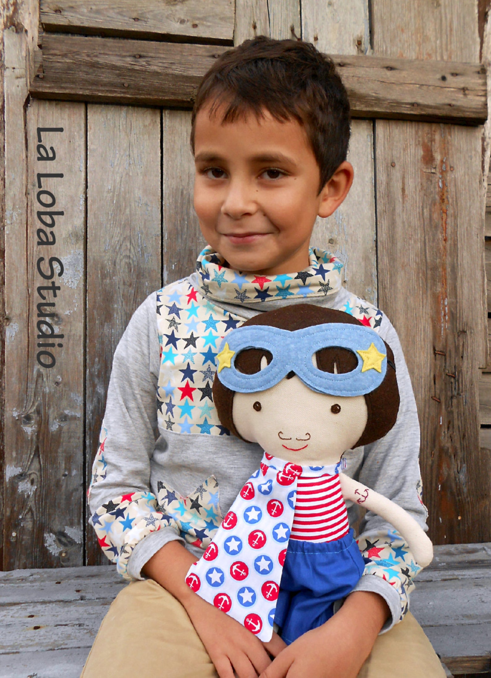 SUPERHERO Boy Rag Doll in Nautical Style for Sea Party - Etsy