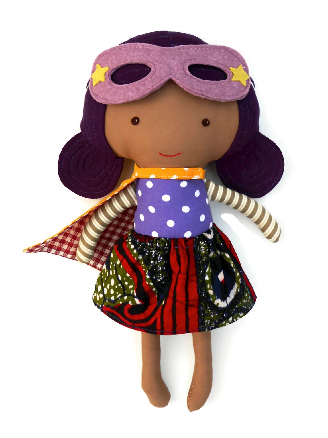 AFRICAN AMERICAN Black Superhero Girl Doll, Black Lives Matter Fabric ...