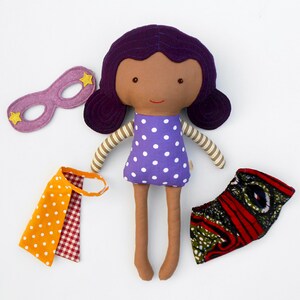 Superhero Rag Dolls, for African American or Mixed Race Kids, Black ...