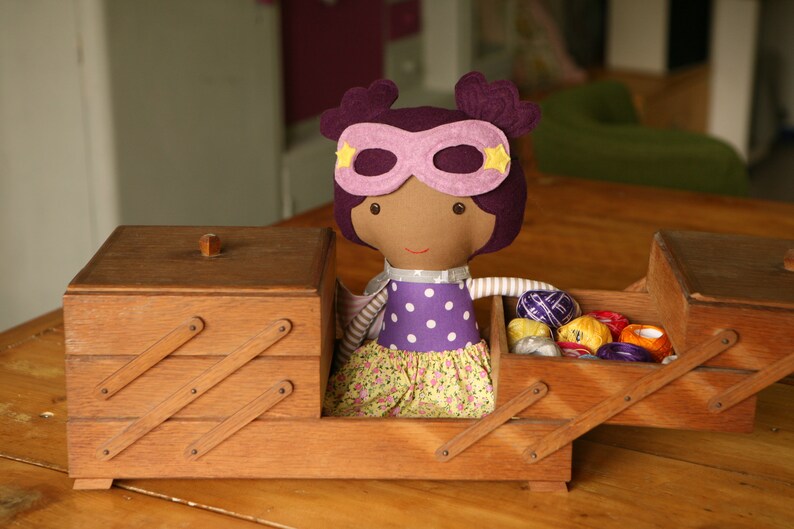 Superhero black girl rag doll african american rag doll ideal | Etsy