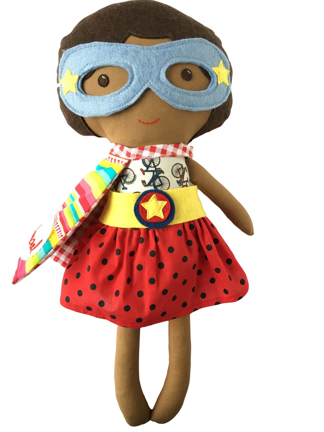Diverse Superhero Action Doll - Gender-neutral Black Rag Doll With ...