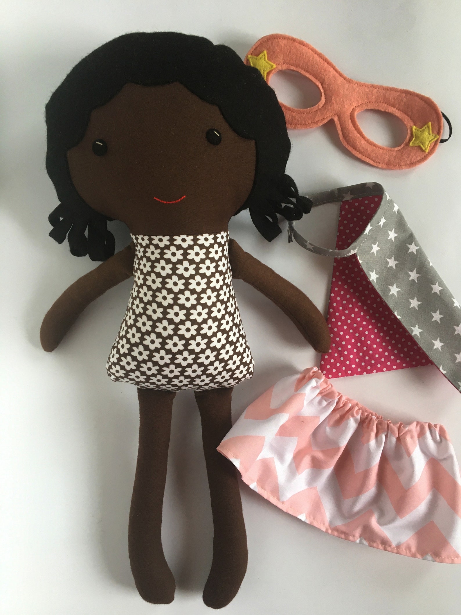 Black Superhero Girl African American Rag Doll Superhero | Etsy