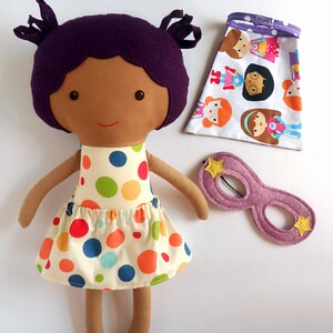 Black Superhero Girl Doll, a Rag Doll Toy for Mixed Race Kids, African ...