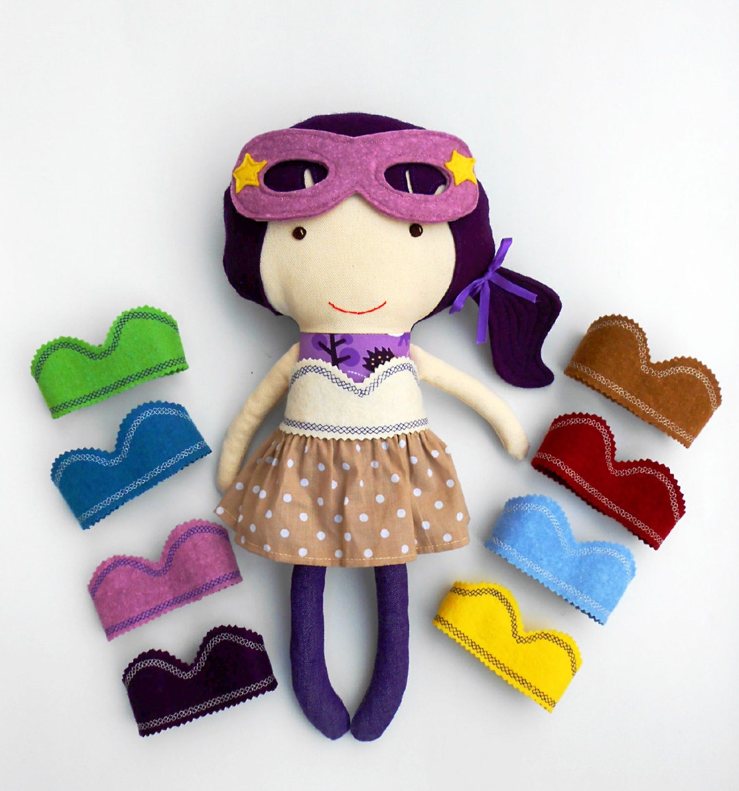 Rag Doll Clothing, Doll Clothes, Felt Top and Skirt, Top for Doll, Soft ...