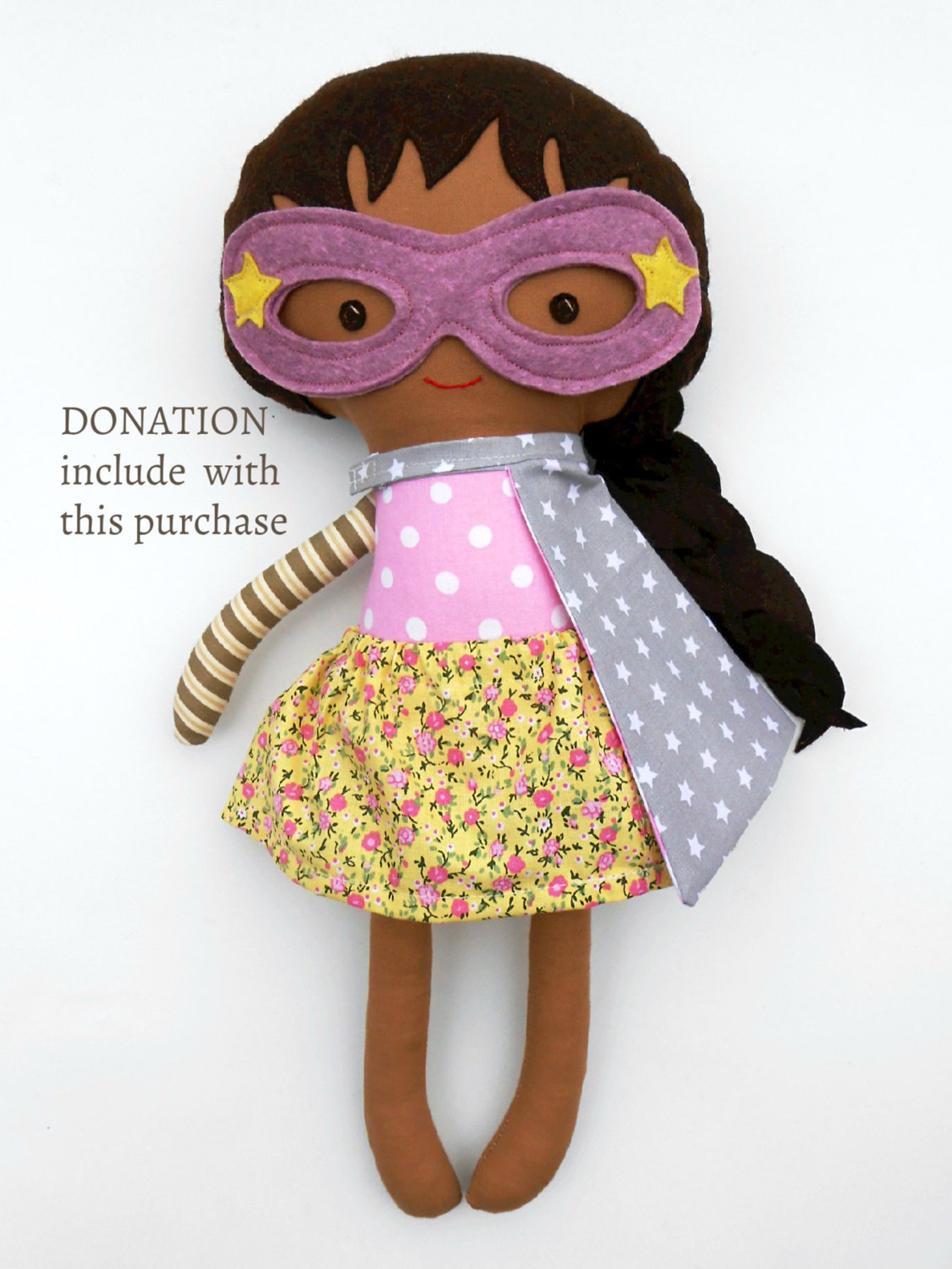 Superhero Black Girl Rag Doll African American Rag Doll Ideal | Etsy