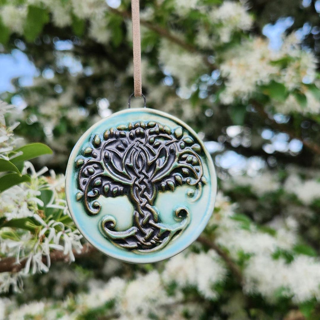 Tree of Life Textured Ceramic Ornament - Etsy