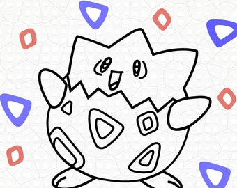 Togepi Outline Svg File - Etsy
