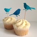 Bird Party Cupcake Toppers, Birthday, Wedding Party or Baby Shower - Etsy