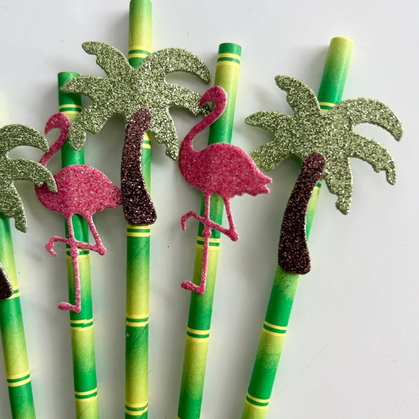 Flamingo Straws - Etsy