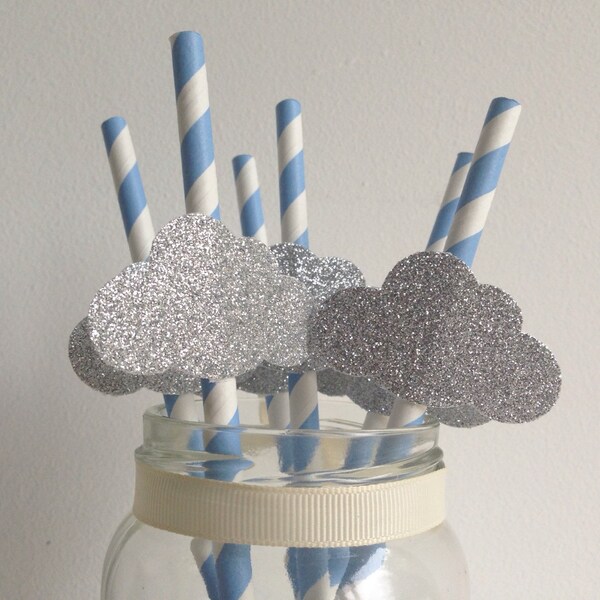 Silver Paper Straws - Etsy