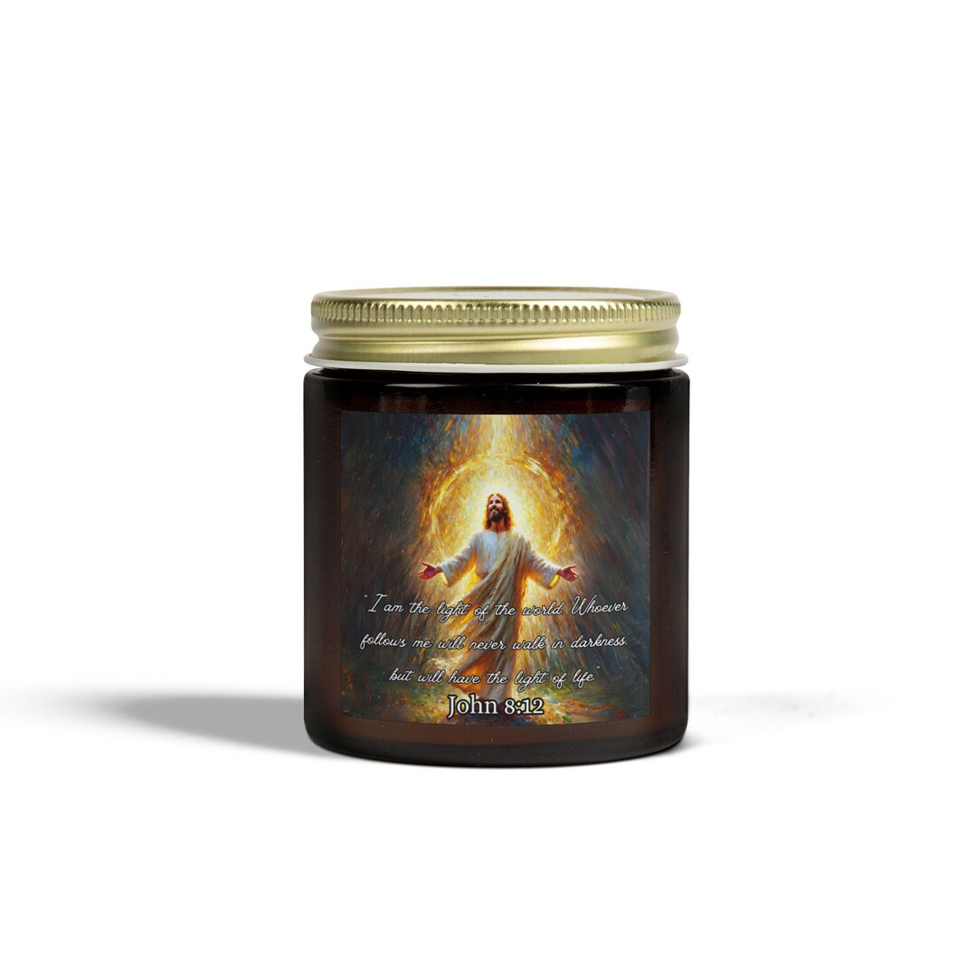 Scented Candle, Jesus Light of the World, Christian Inspirational ...