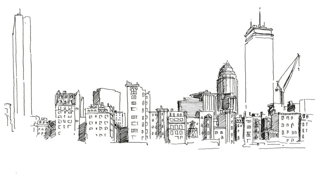 Boston Back Bay Skyline Print 1 - Etsy