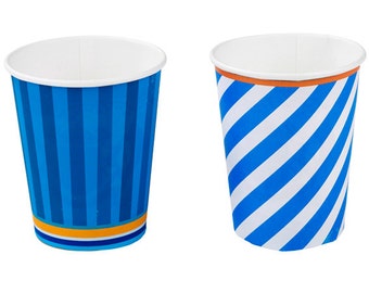 24 Blue 9oz Cups Blue Party Cups Paper Cups Favor Cups - Etsy