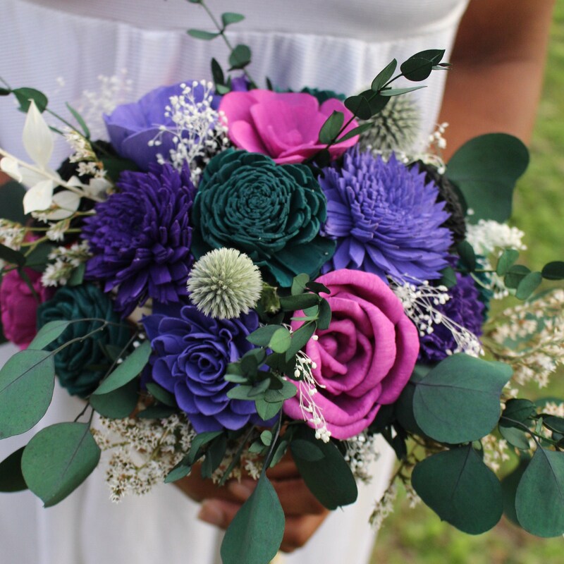 Wood Flower Bouquet - Etsy