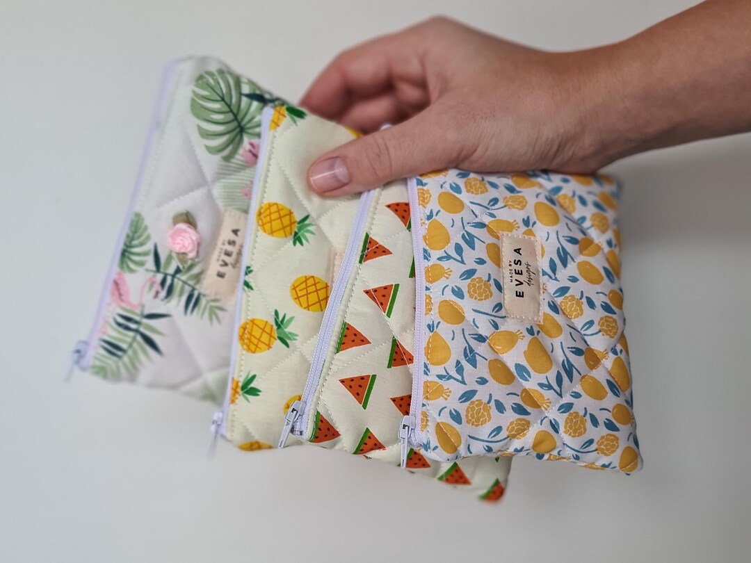 Cute Mini Wallet Key Bag, Quilted Coin Pouch, Small Card Holder ...