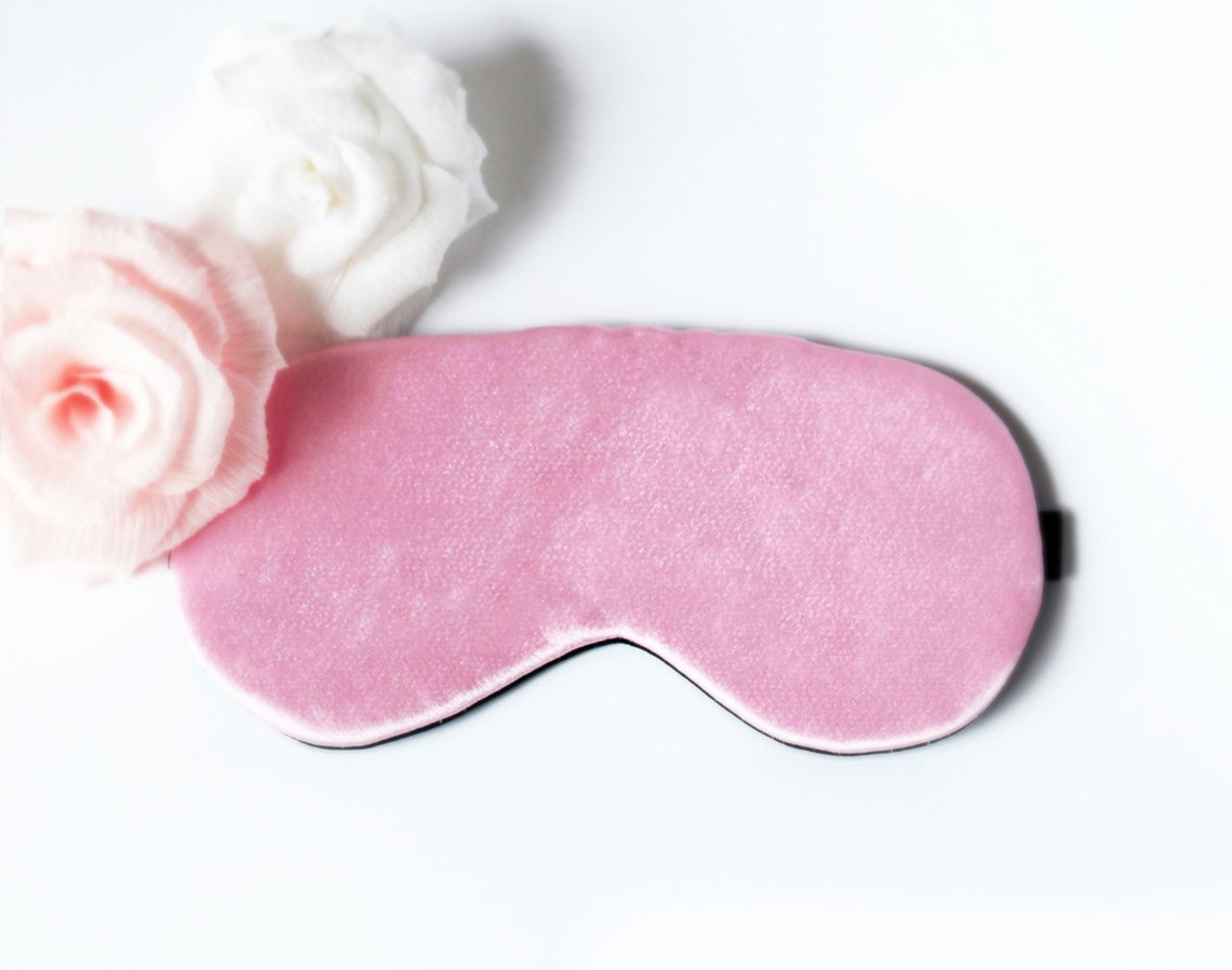 Pink Satin Eye Sleep Mask Soft Night Sleep Eye Pillow PJ - Etsy