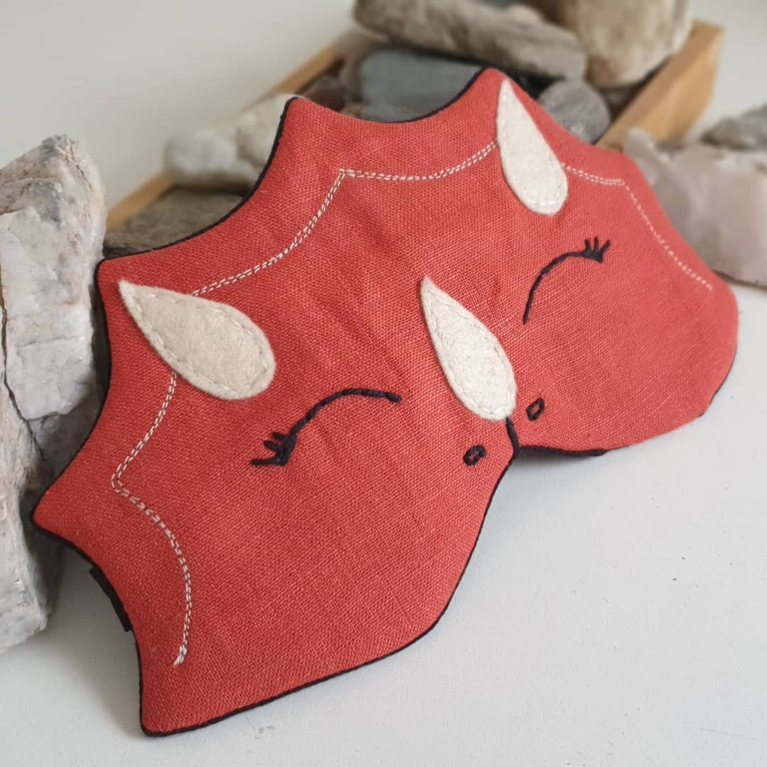 Linen Triceratops Sleep Mask – Organic Kids/adults Eye Pillow - Etsy