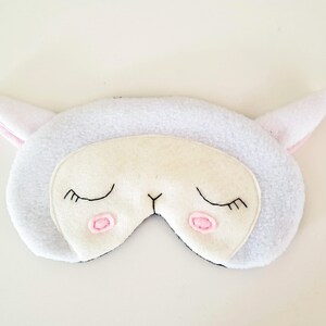 Sheep Cute Eye Sleep Mask - Animal Masks - White Sheep Plush Soft Eye ...