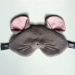 Mouse Eye Sleep Mask - Cute Gray Mouse Sleep Mask - Plush Soft Eye ...