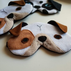 English Bulldog Eye Sleep Mask - Personalized Gift - Animal Mask - Dog ...