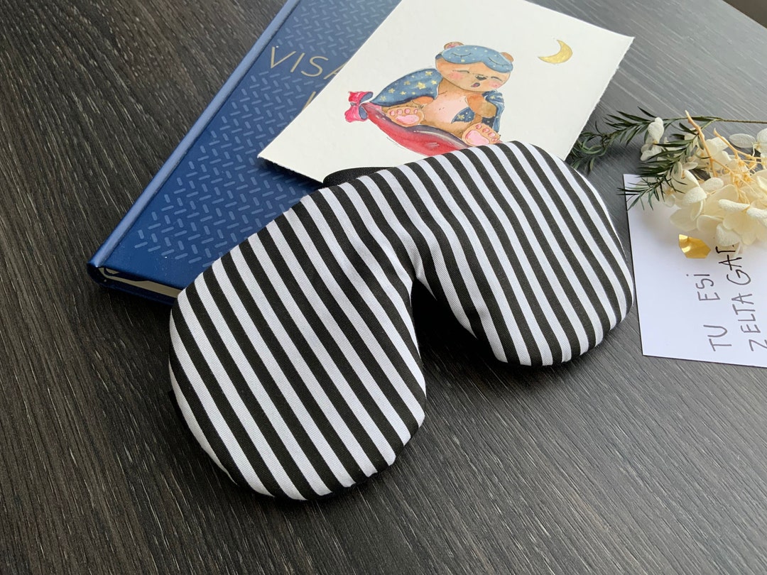Best Everyday Eye Pillow - Black Stripes Eye Mask for Man - Unisex ...