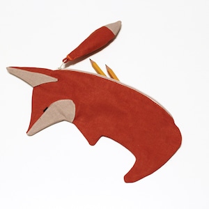 Fox Pencil Case - Zipper Pouch - Cute Make up Bag - Original Design ...