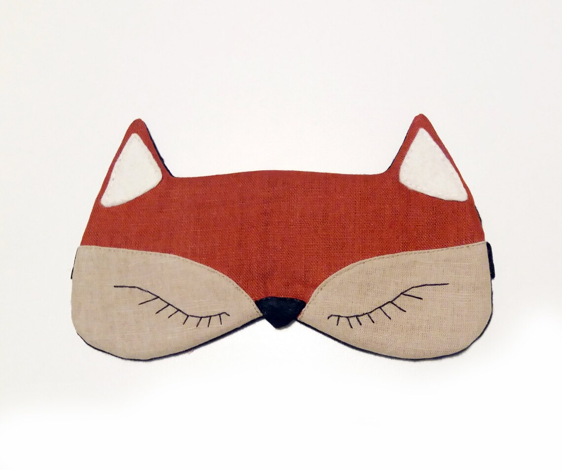 Fox Eye Sleep Mask Cute Kawaii Fox Sleep Mask Plush Fox | Etsy