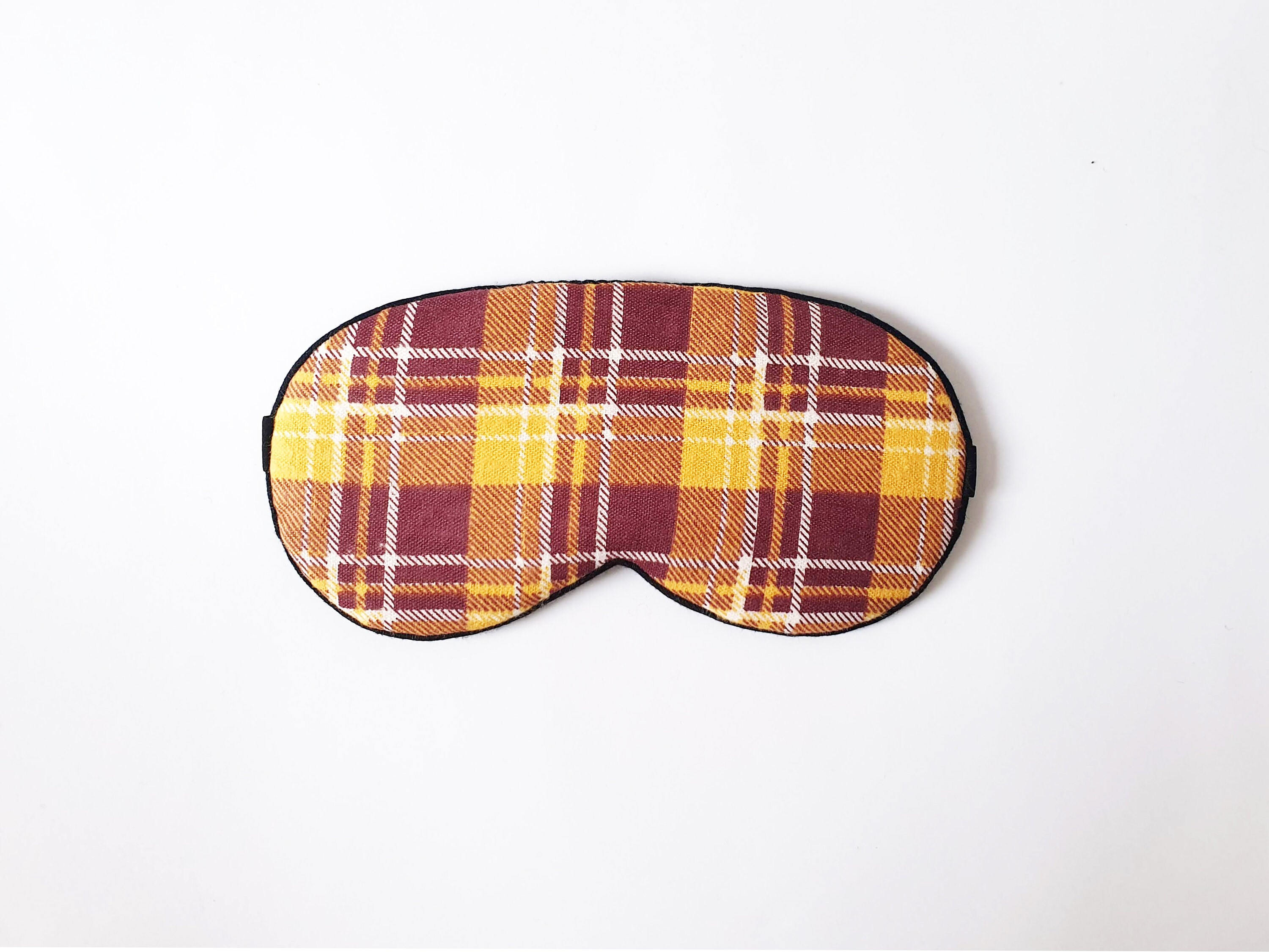 Eye Sleep Mask for Men Yellow Checkered Organic Cotton Eye - Etsy
