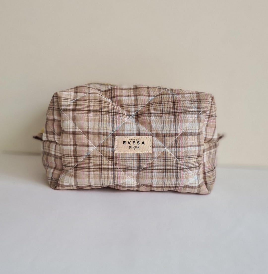 Quilted Makeup & Carry All Bag, Cute Cottagecore Aesthetic, Cosmetic ...