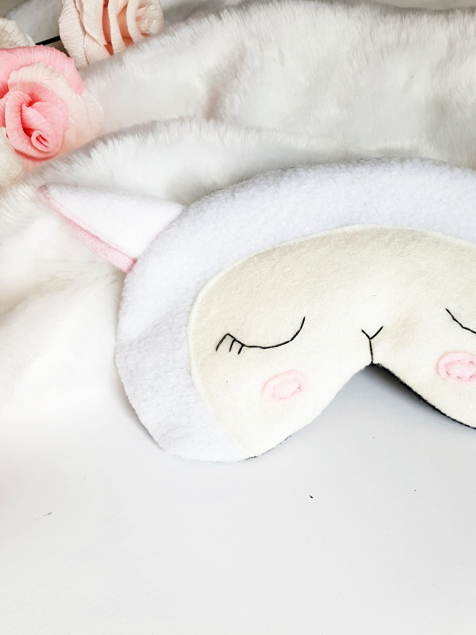 Sheep Cute Eye Sleep Mask Animal Masks White Sheep Plush | Etsy