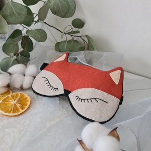 Fox Eye Sleep Mask - Cute Kawaii Fox Sleep Mask - Plush Fox Soft Eye ...