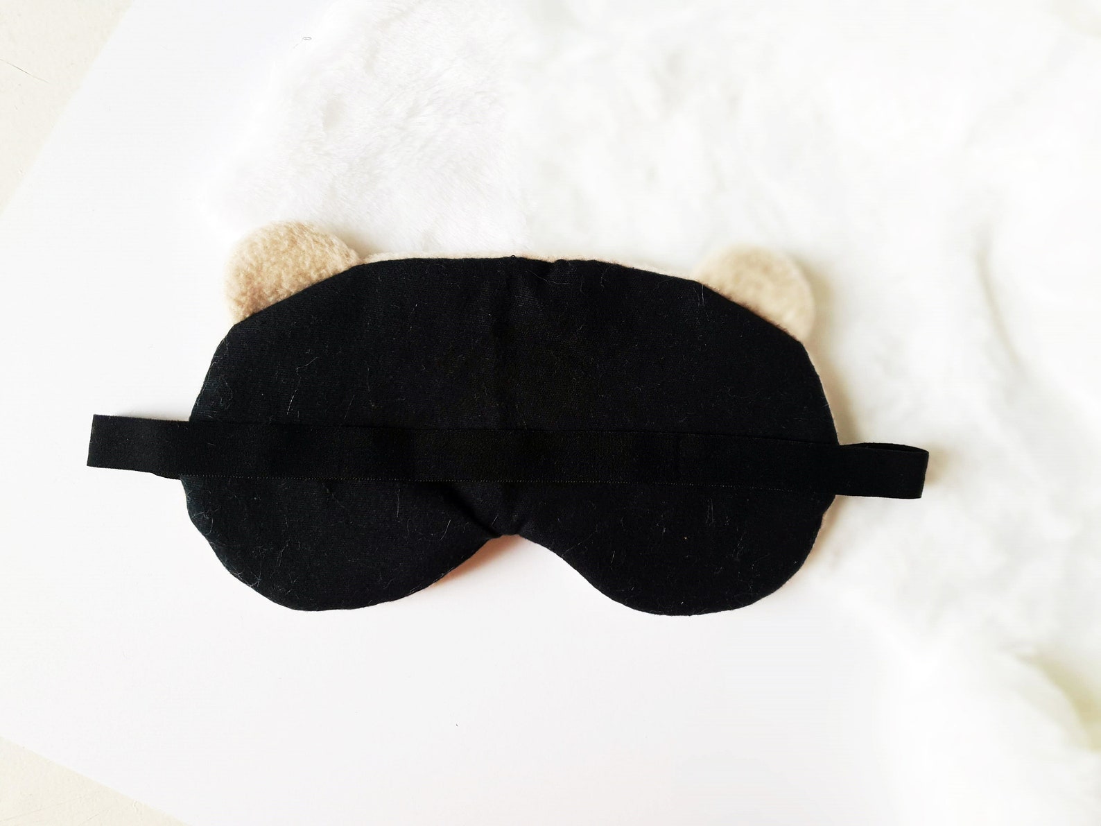 Teddy Bear - Bear Eye Sleep Mask - Animal Mask - White Plush Soft Eye ...