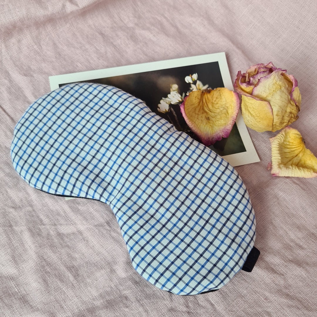 Organic Blue Sleeping Mask Blindfold Gift - Everyday Eye Pillow in ...