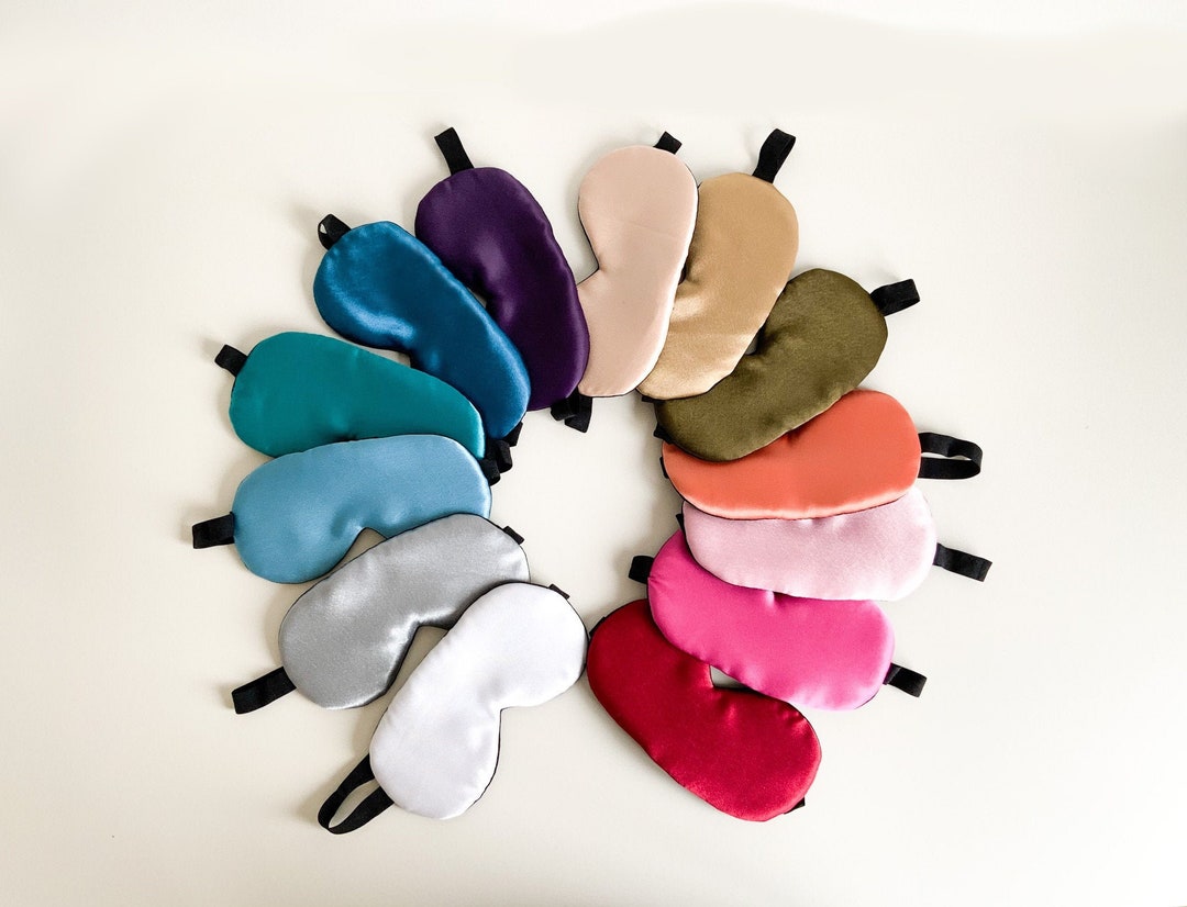 Many Color Satin Eye Sleep Mask - Soft Puffy Eye Mask - Silky Satin Eye ...