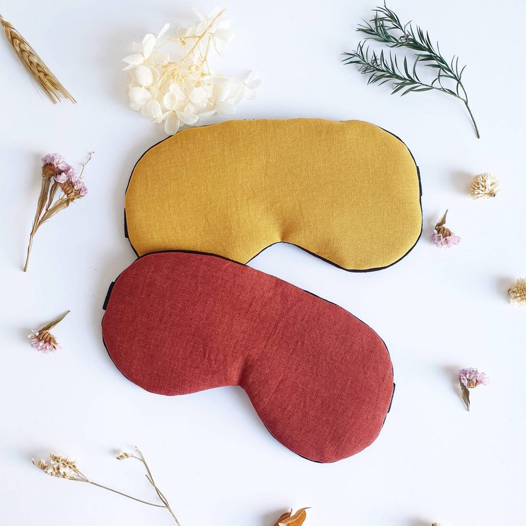 Linen Eye Sleep Mask - Organic Eye Pillow - Men Nightwear - Slumber SPA ...