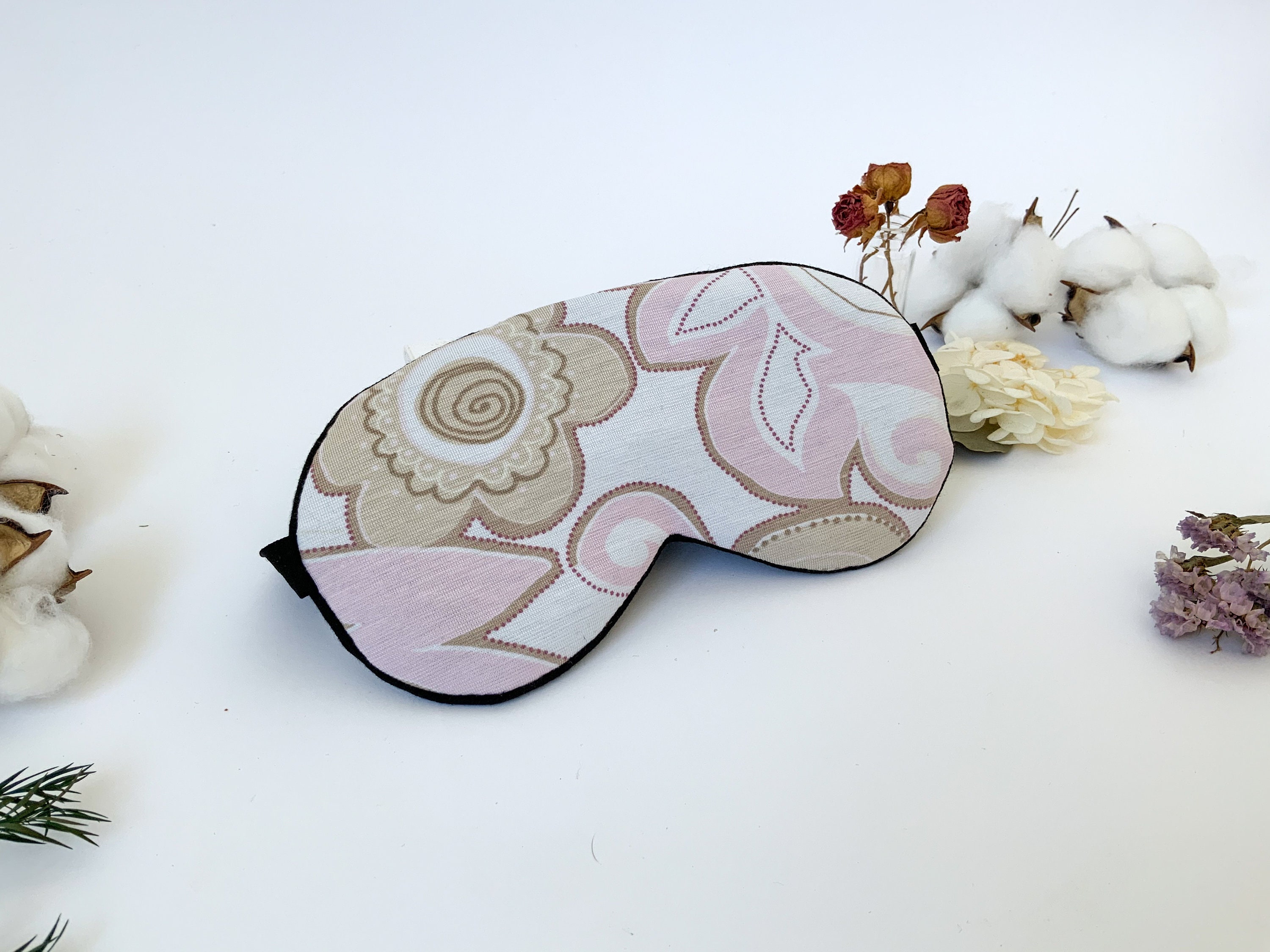Eye sleep mask Organic cotton eye pillow Rose Floral eye | Etsy
