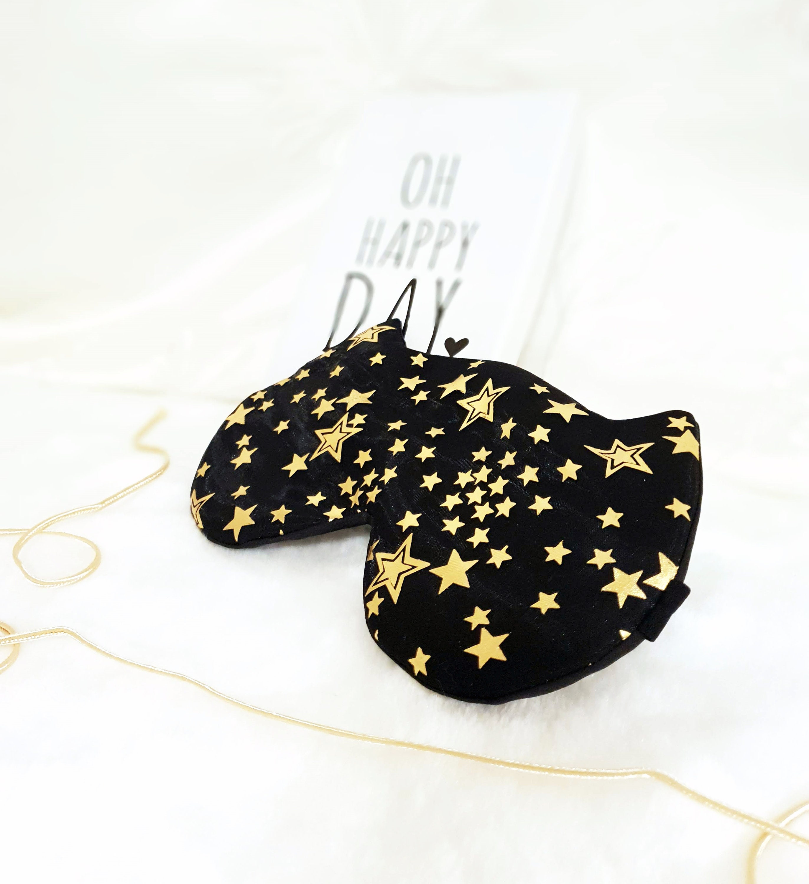 Gold Star Eye Sleep Mask Stars Eye Mask Black Eye Pillow | Etsy