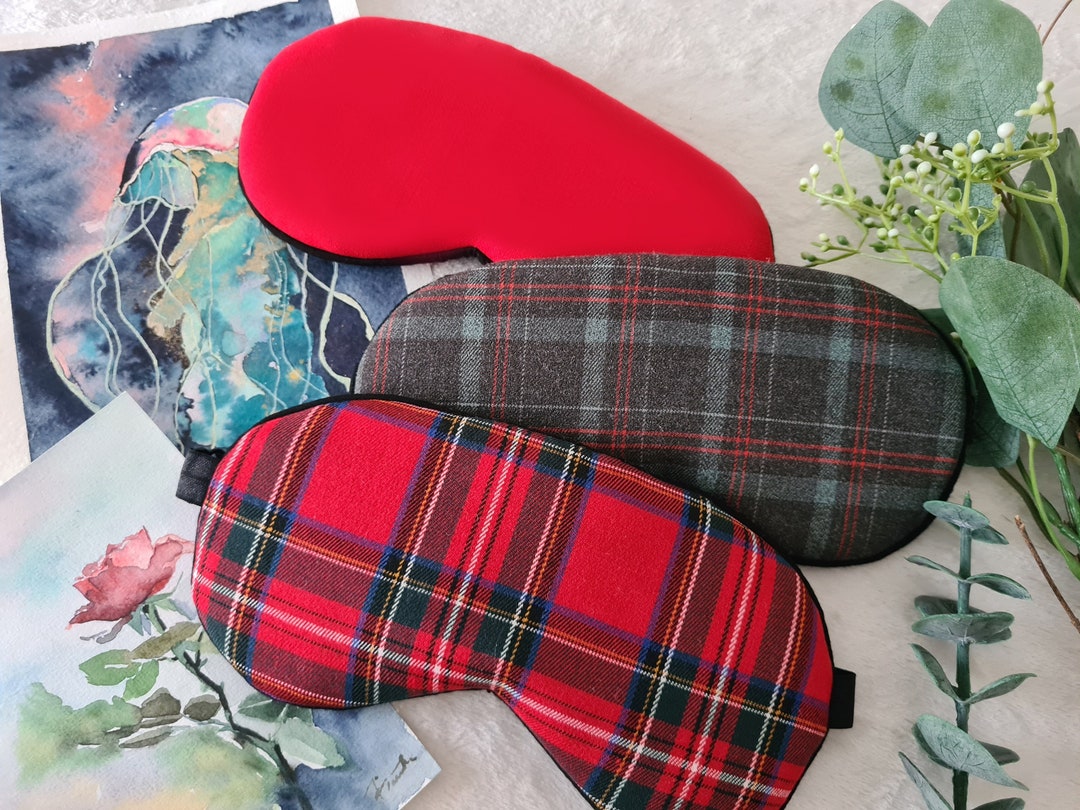 Organic Red Sleeping Mask Blindfold Gift - Everyday Eye Pillow in ...