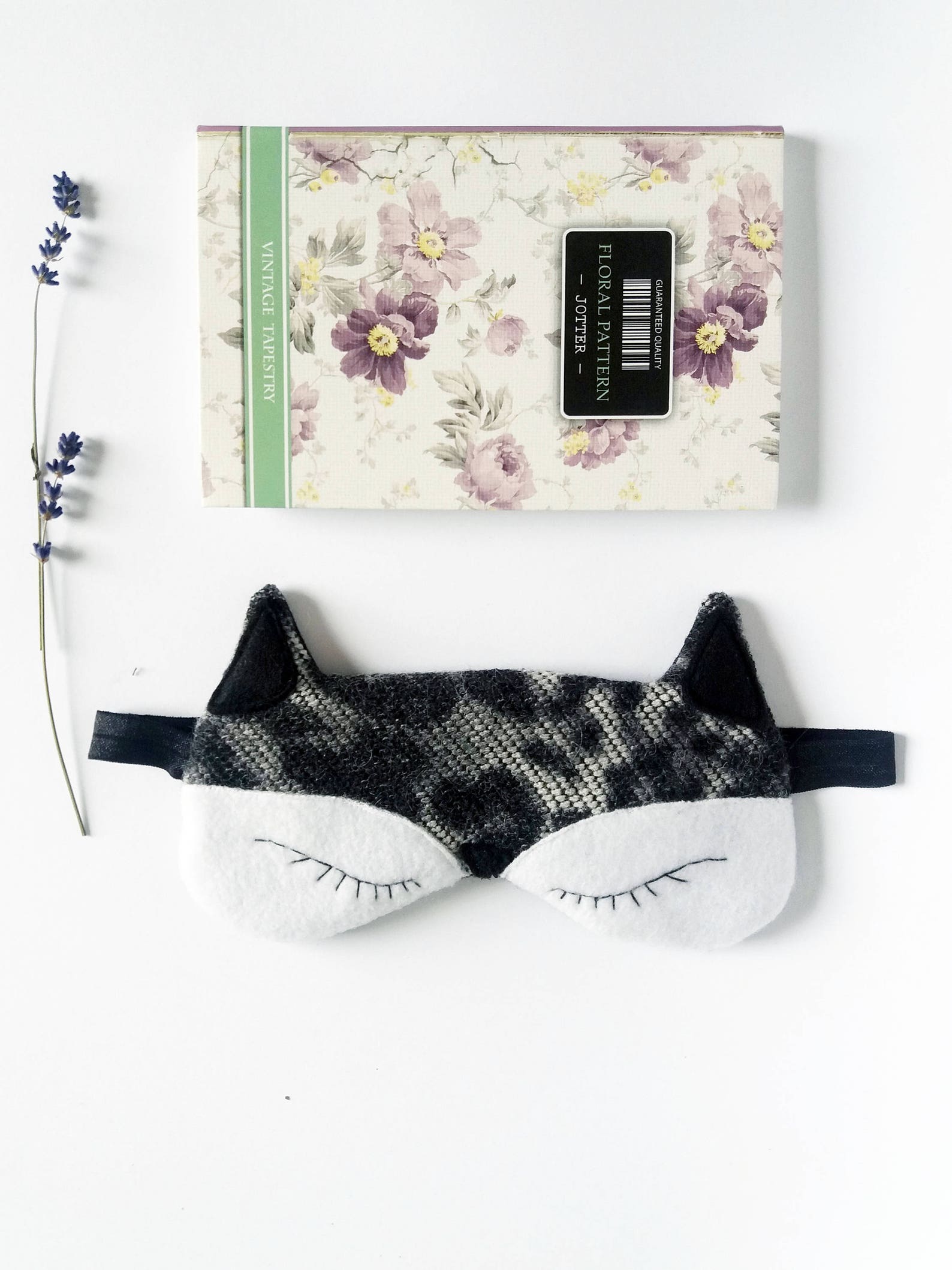 Gray Cat Eye Sleep Mask - Cute Sleep Mask - Plush Soft Eye Pillow ...