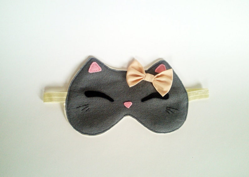 Cat Eye Sleep Mask Cute Kawaii Kitty Sleep Mask Plush Cat - Etsy
