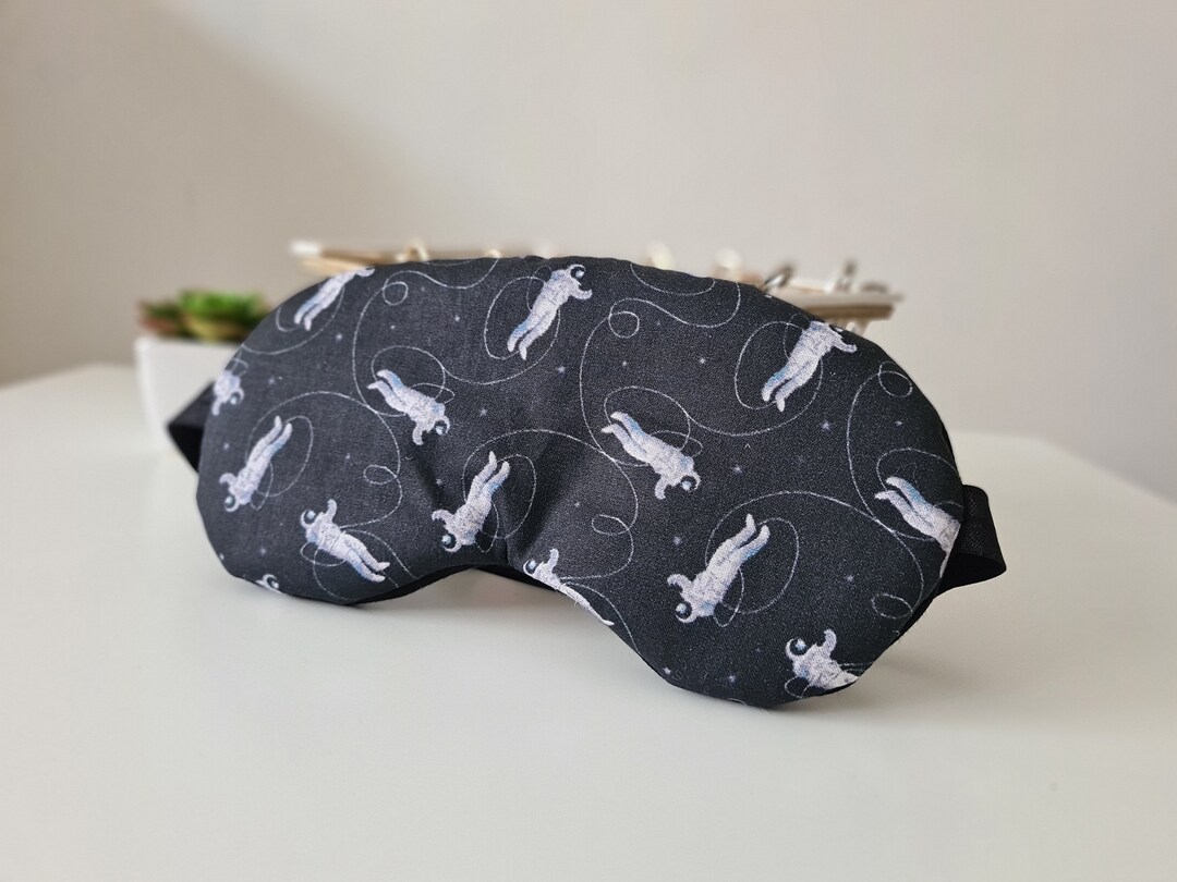 Astronaut Sleep Mask - Best Everyday Eye Mask - Black Organic Cotton Pj ...