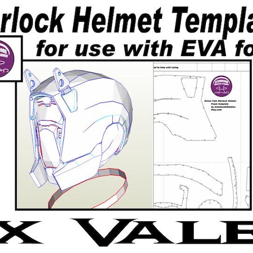 Warlock Helmet 'hezen'. Template for EVA Foam .pdf - Etsy