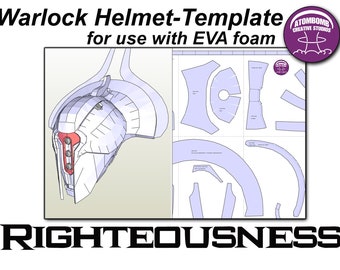 Warlock Helmet 'hezen'. Template for EVA Foam .pdf | Etsy