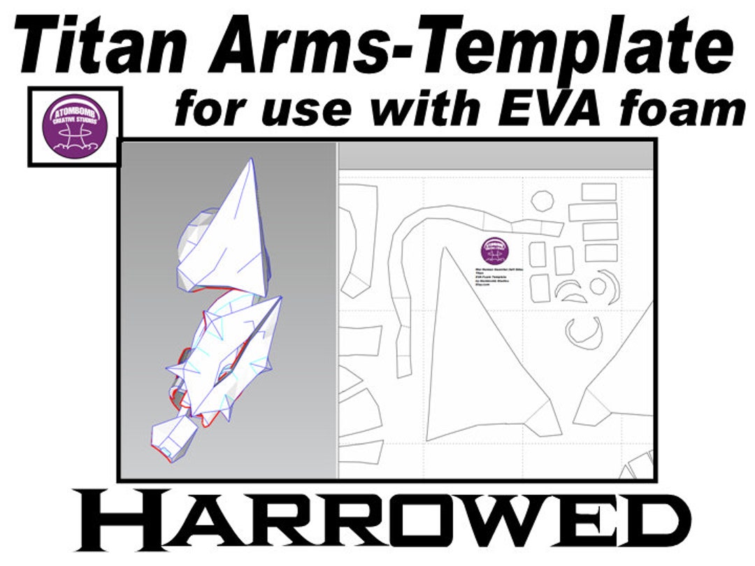 Titan Arm Armour. 'harrowed' Template for EVA Foam .pdf File and .pdo ...